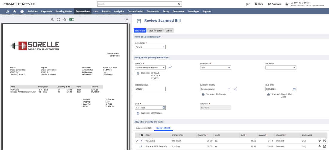 NetSuite Invoice Capture Software | NetSuite